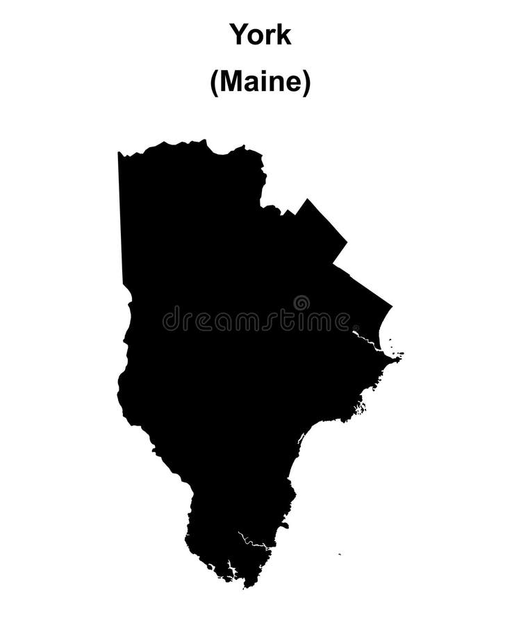 York outline map stock vector. Illustration of contour - 361606613