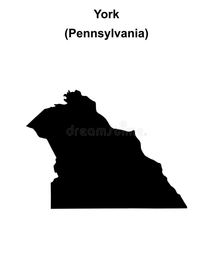 York outline map stock vector. Illustration of template - 361756063