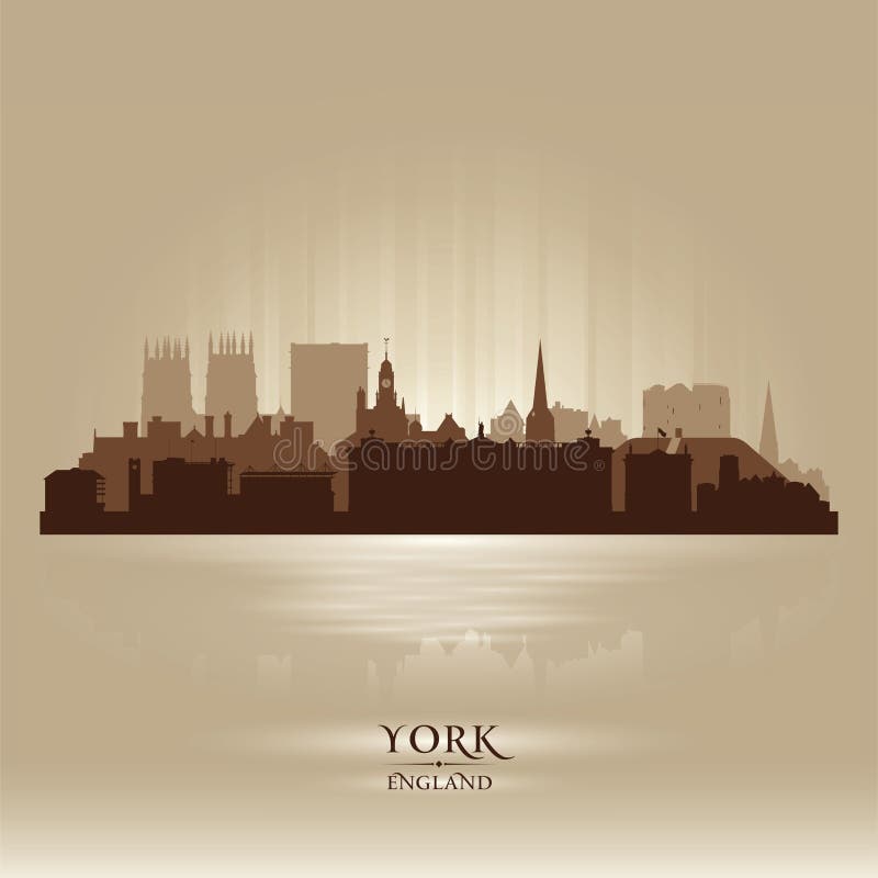 York England City Skyline Silhouette Stock Vector - Illustration of ...