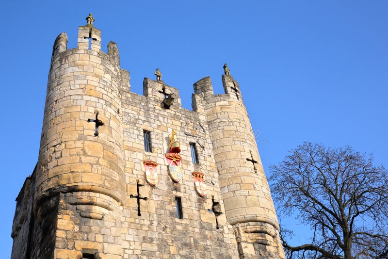 YORK, ENGLAND: the Entrance Gate at Micklegate Bar Stock Photo - Image ...