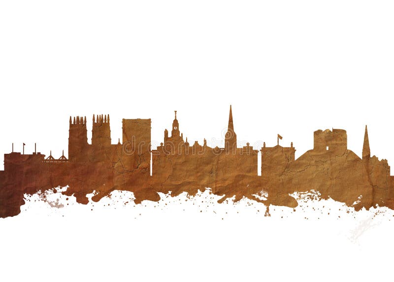 York England City Skyline Silhouette Stock Vector - Illustration of ...