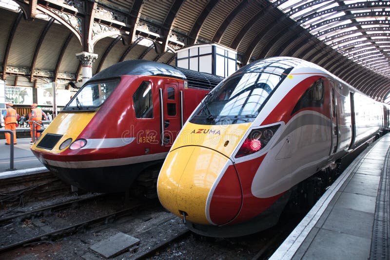 Modern Azuma Train On A Platform Next To An Older Class 43 Editorial Photo Image Of Building
