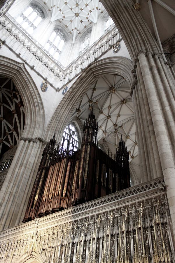 York Minster Organ, UK stock image. Image of 13th, christianity - 11033979