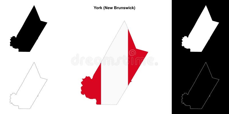 York outline map stock vector. Illustration of isolated - 357728022