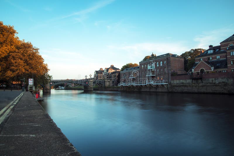 York Riverside editorial stock image. Image of blue, tree - 97452809