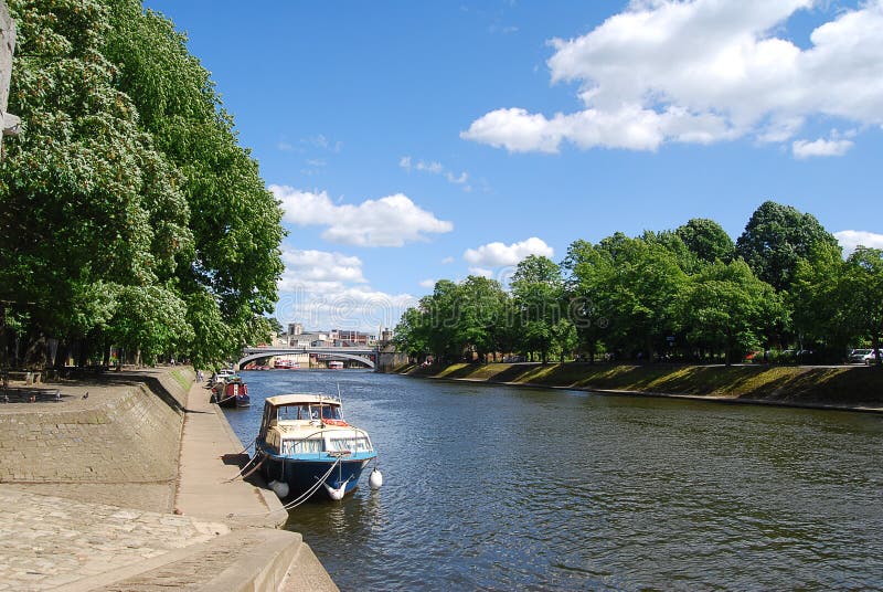 River Ouse in York on a Sunny Day, Yorkshire, England, United Kingdom ...