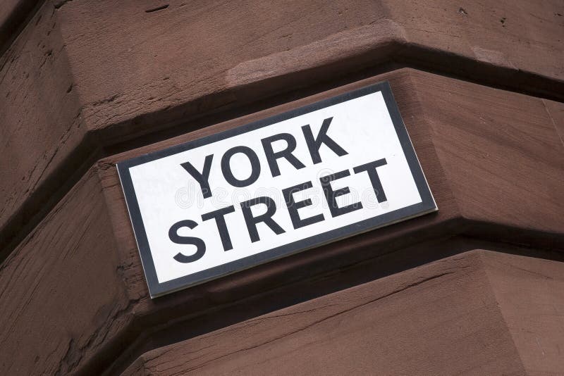 York Street Sign on Brick Wall Stock Photo - Image of town, angle: 42781176