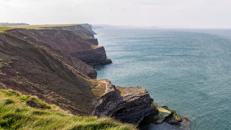 Filey Brigg, North Yorkshire UK Stock Image - Image of title, mobile ...