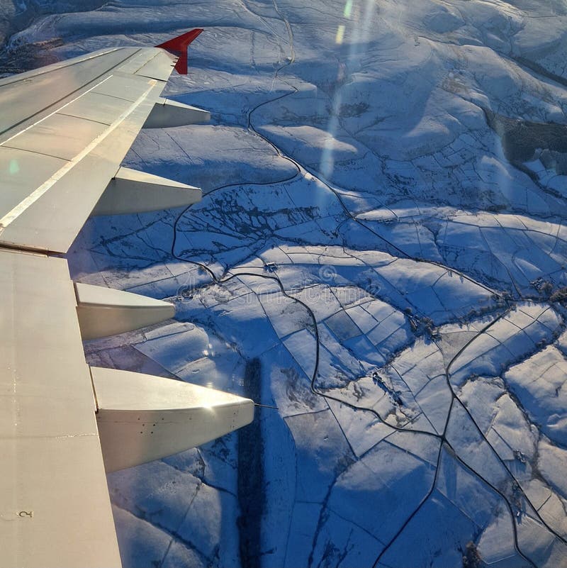 Yorkshire Countryside from Above Under Cover of Snow Stock Photo ...