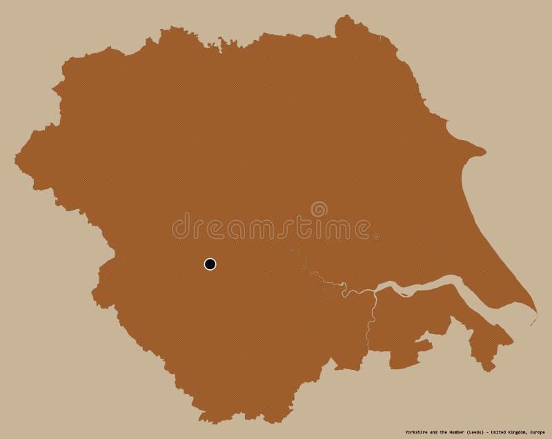 Yorkshire and the Humber, Region of United Kingdom, on Solid. Pattern ...