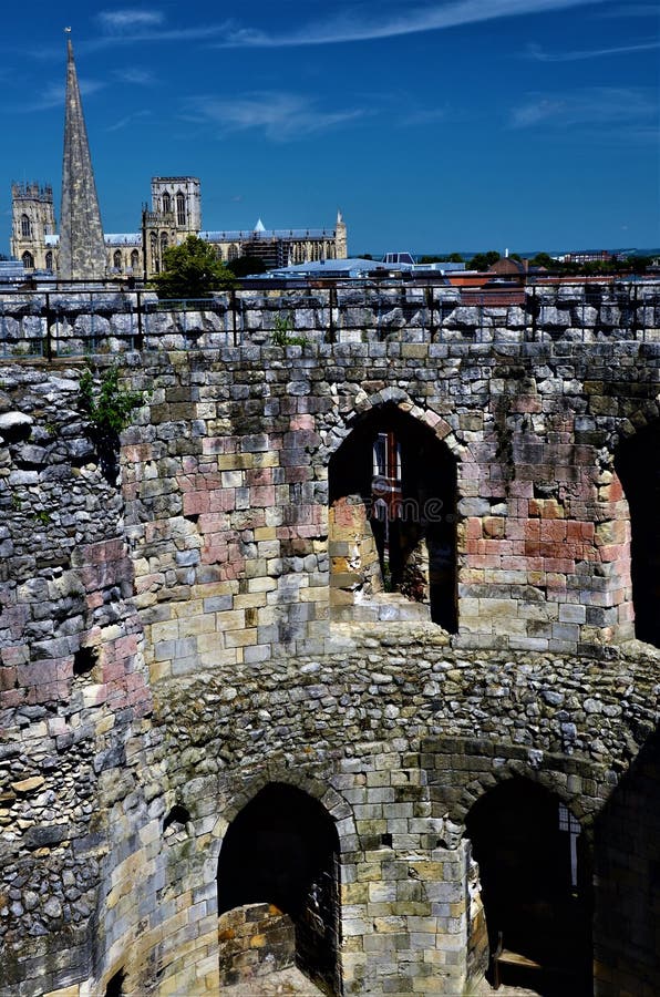 Yorkshire Landmarks - Medieval Keep - Cliffords Tower Stock Image ...