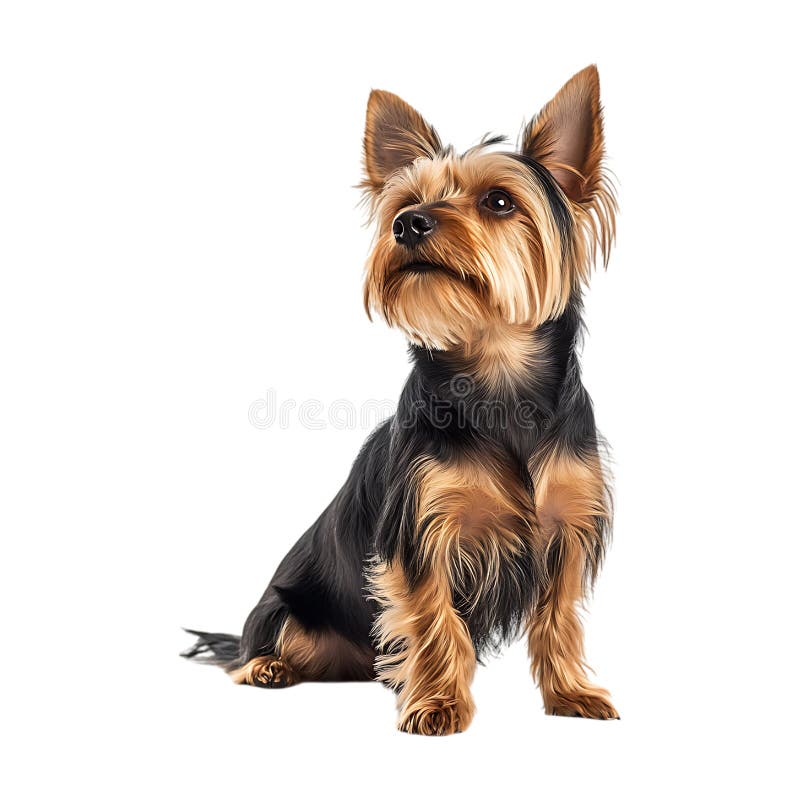 Yorkshire Terrier Puppy a CloseUp Portrait on Transparent Background ...