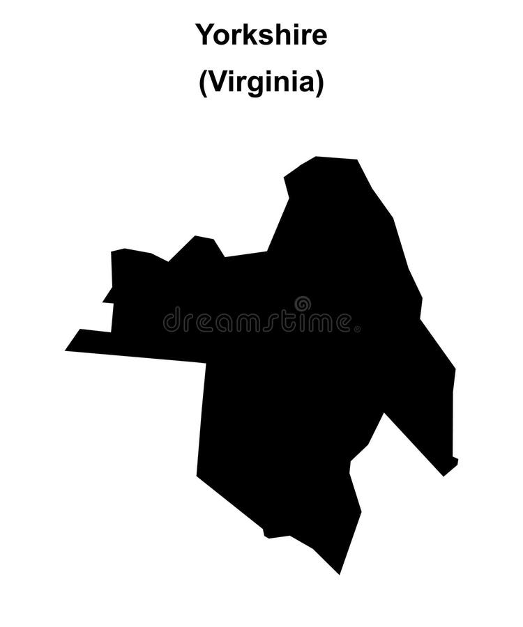 Yorkshire outline map stock vector. Illustration of city - 357619487