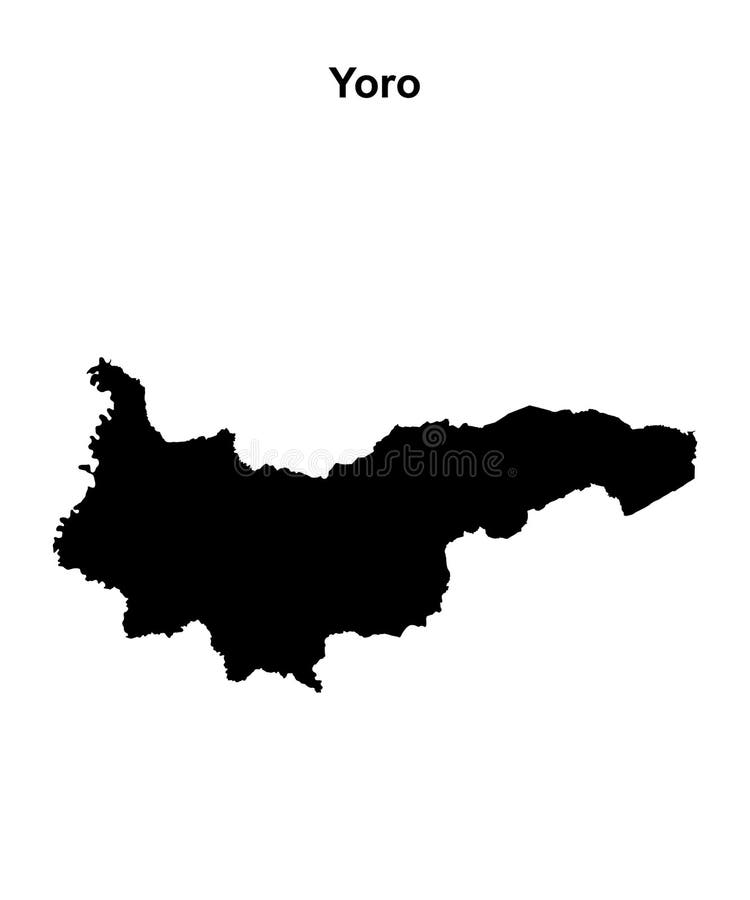 Yoro outline map stock vector. Illustration of departamento - 360431380