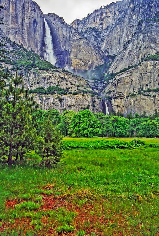Yosemite Falls in Yosemite National Park, California Stock Image ...