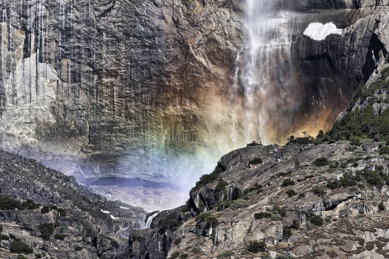 Yosemite Falls Rainbow stock photo. Image of colors, rockwall - 75228006