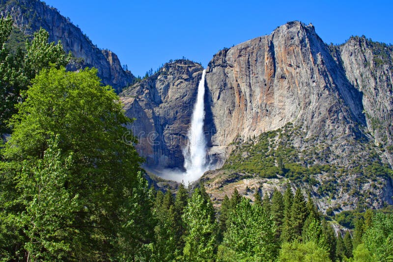 Yosemite Falls in the Spring CA 00102 Stock Photo - Image of famous ...