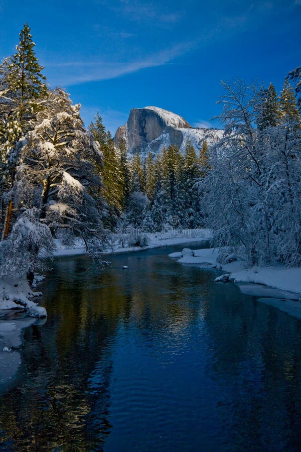 Yosemite s Half Done stock image. Image of river, reflection - 13323273