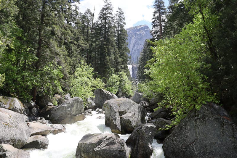 Yosemite in Spring stock photo. Image of waterfalls - 149045404