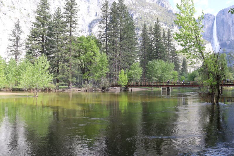 Yosemite in Spring stock image. Image of waterfalls - 149045611