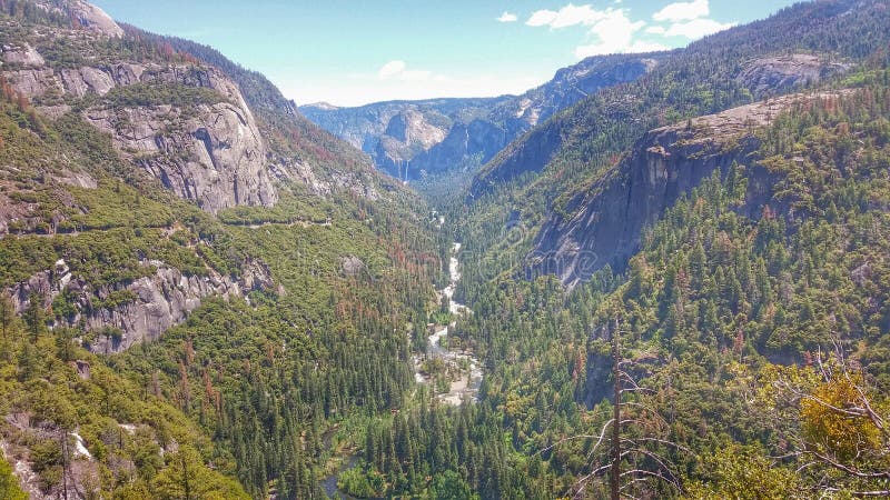 Yosemite Valley View Vista Point Stock Photo - Image of green, landmark ...
