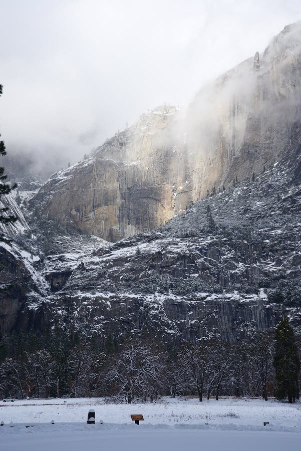 Yosemite winter stock photo. Image of famous, wild, drop - 50159528