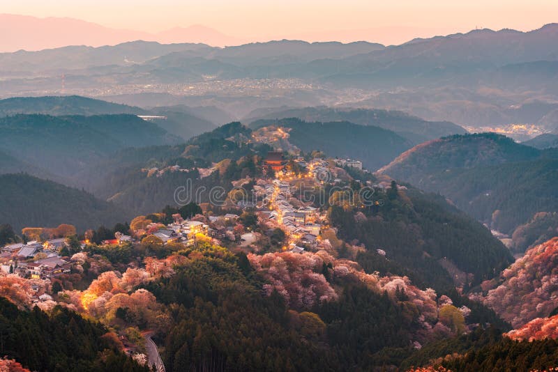 Yoshinoyama, Nara, Japan in Spring Season Stock Photo - Image of ...