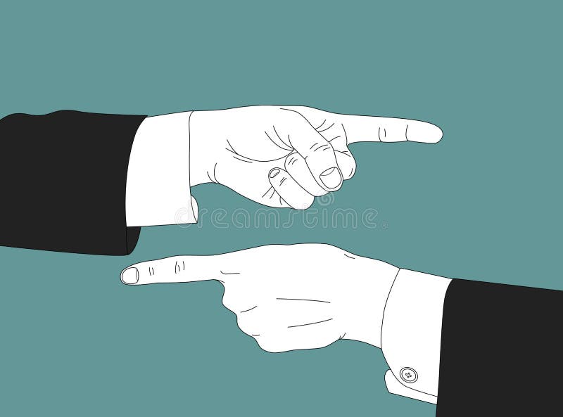 Two People Pointing Each Other Stock Illustrations – 75 Two People ...