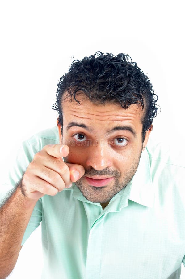 Over to you stock image. Image of point, handsome, white - 28107671