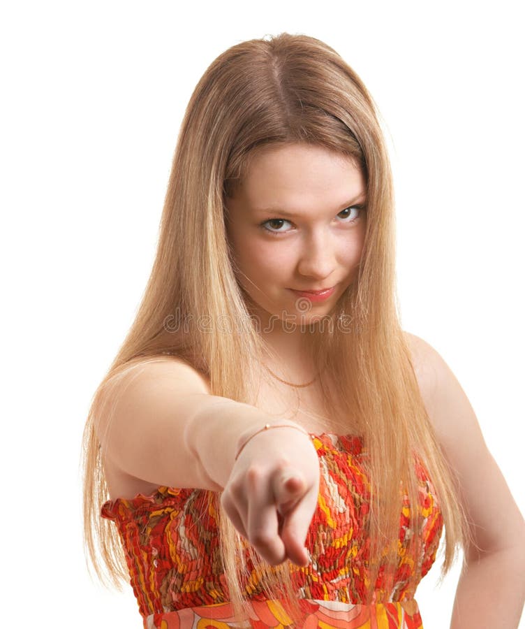 You! stock photo. Image of isolated, choice, lady, serious - 18704642