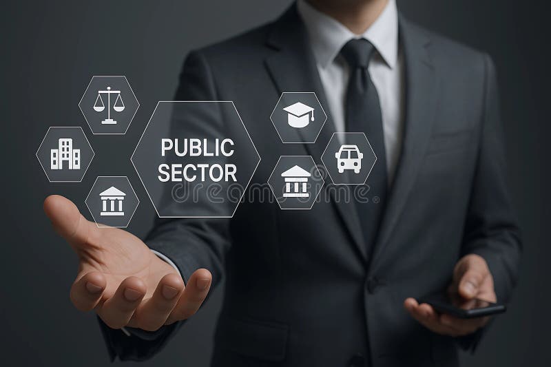 Public Sector Concept: Government, Education, Health, Urban Services ...