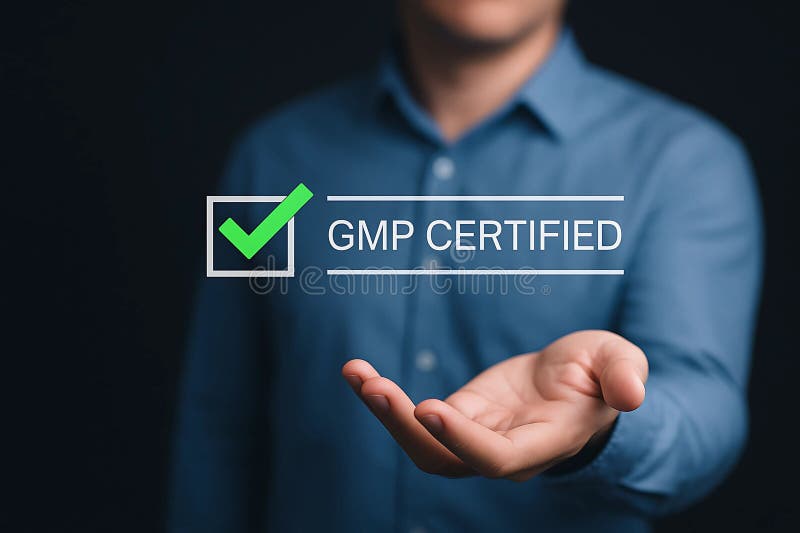 GMP Certification: Ensuring Product Quality and Safety. Stock ...