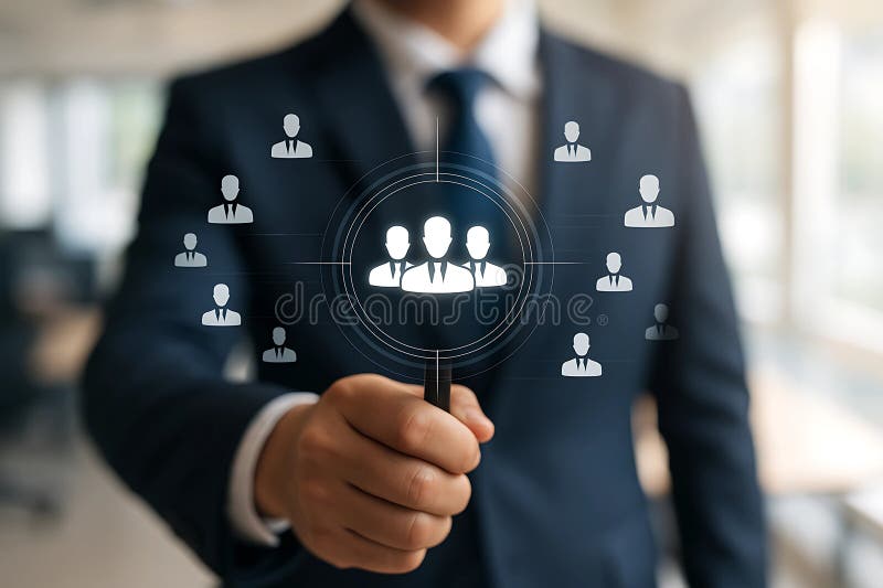 Targeted Recruitment and Talent Acquisition Concept with Businessman ...