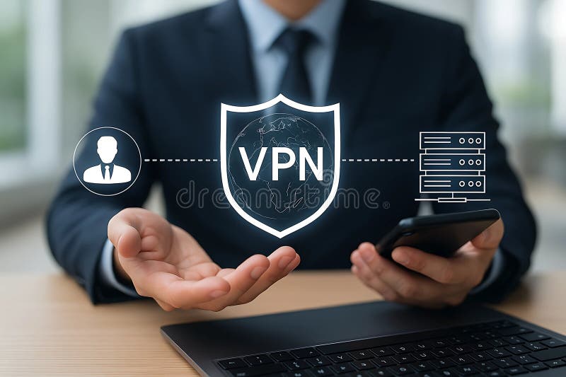 Secure VPN Connection Protecting User Data between Devices and Servers ...
