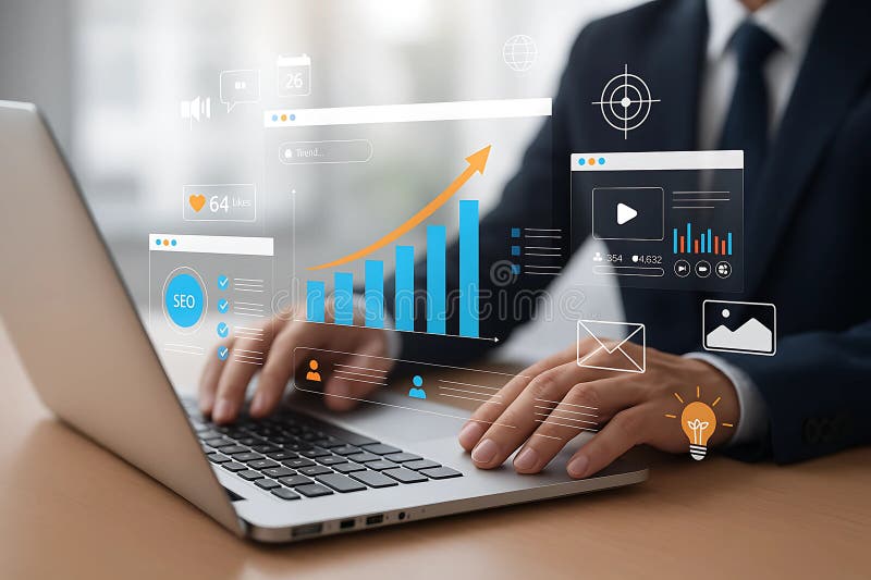 Digital Marketing Analytics and SEO Optimization Dashboard with Data ...