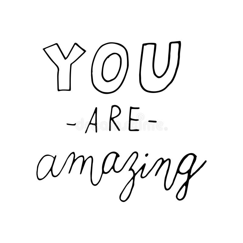 You are Amazing. Inspiration Quote Stock Vector - Illustration of ...