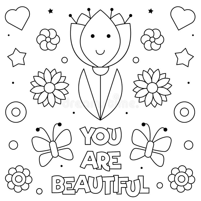 Beautiful Coloring Book Page with Abstract Pattern Stock Vector ...