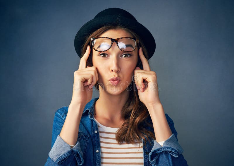 Are You Brave Enough To Be Weird. Portrait of a Quirky Young Woman ... Are You Brave Enough To Be Weird. Portrait of a Quirky Young Woman ...