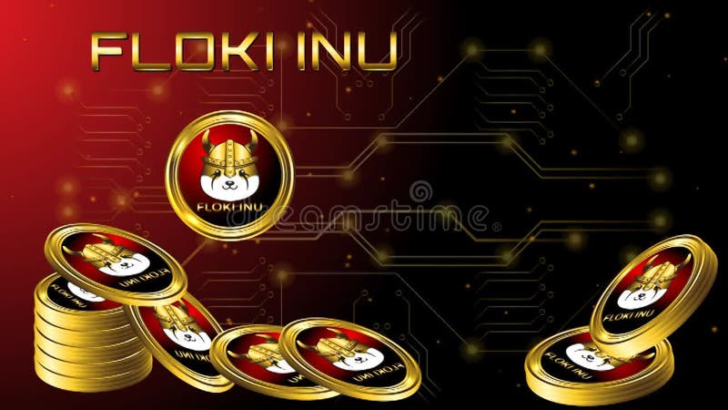 3d Logo Floki Inu Cryptocurrency Green Screen Background Stock Video ...