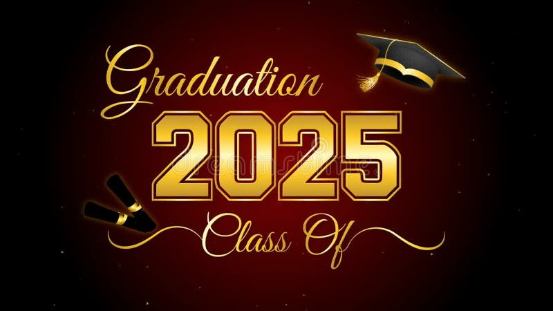 Happy Graduation Class of 2025 Green Screen Background Stock Video ...