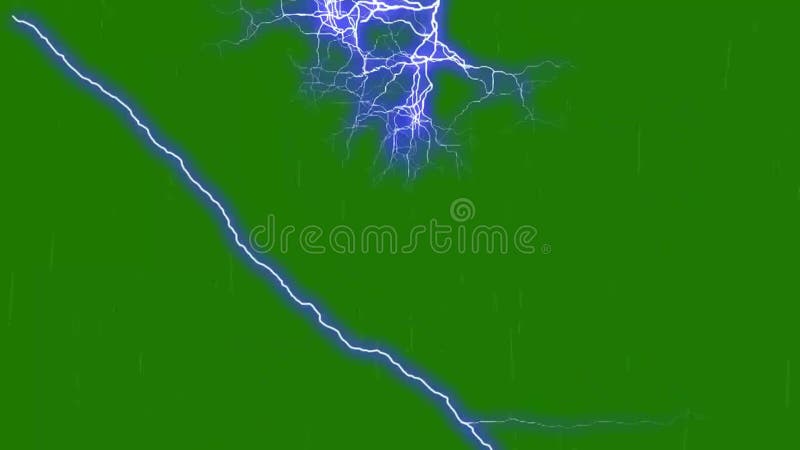 Light Thunder on Dark Night Green Screen Background Stock Video - Video ...