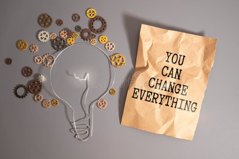 You Can Change Everything Text on Notebook, Business Concept Stock ...