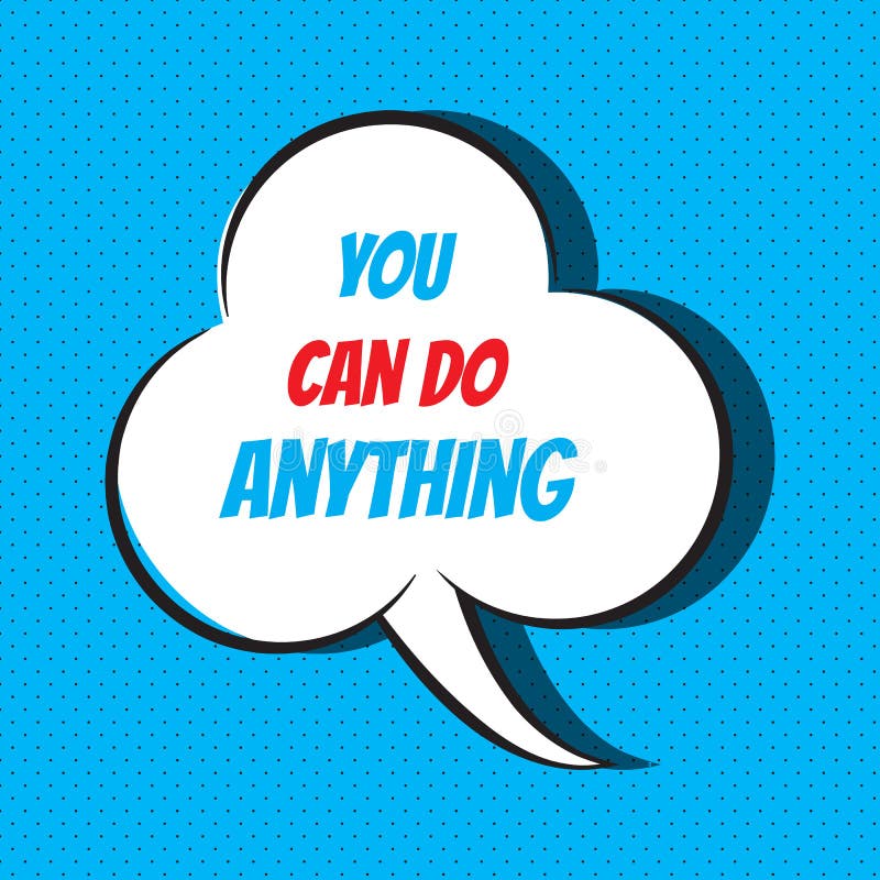 You Can Do Anything. Motivational and Inspirational Quote Stock Vector ...