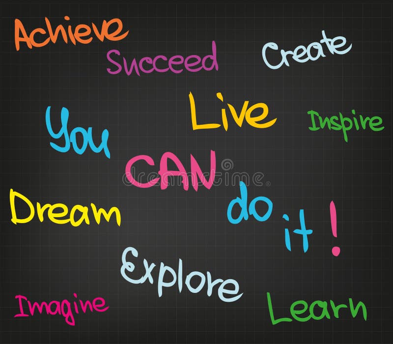 Go Dry Erase Boards Encouraging Words Motivation Instructions Stock ...