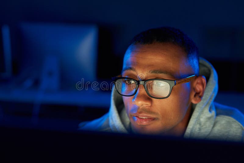 You Can Find Anything Online Nowadays. a Young Male Hacker Cracking a ...