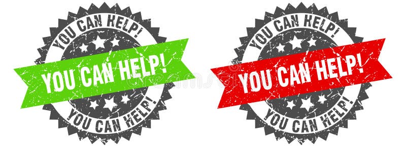 You Can Help Band Sign. You Can Help Grunge Stamp Set Stock Vector ...