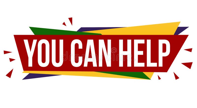 You Can Help Text Sign Illustration Design Stock Illustration ...