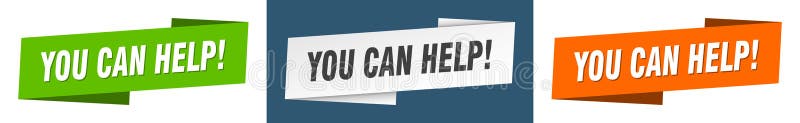 You Can Help Banner. You Can Help Ribbon Label Sign Set Stock Vector ...
