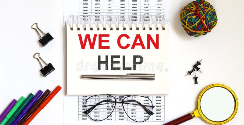 You Can Help Inscription Text on White Notepad on Office Table Stock ...