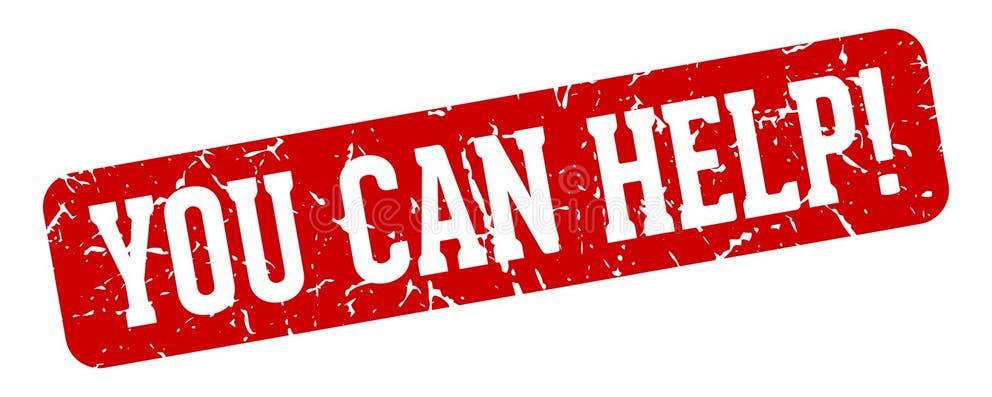 You Can Help Rectangular Sign. You Can Help Stamp Stock Vector ...